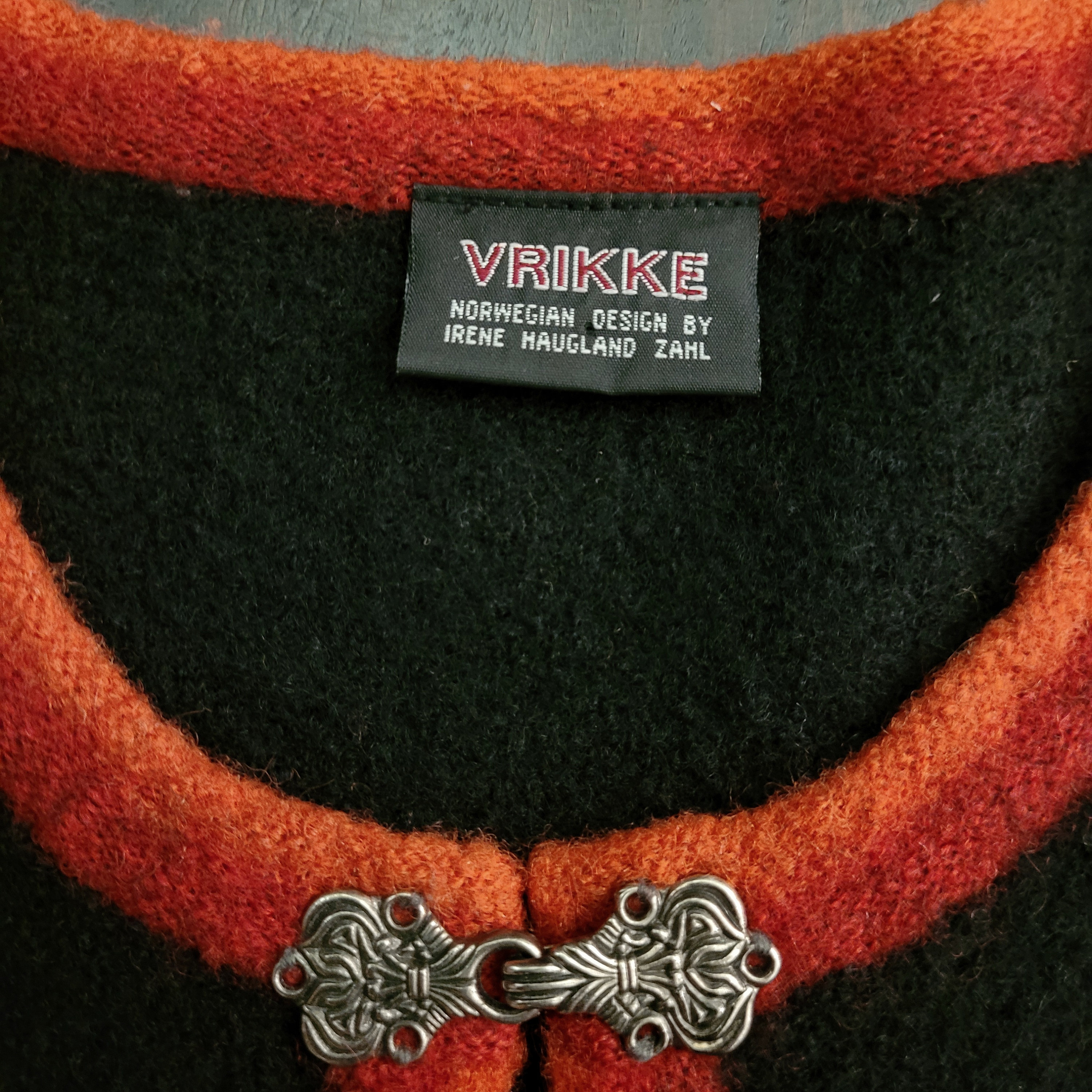 Vintage Vrikke Norwegian Boiled Wool Vest With Floral - Etsy