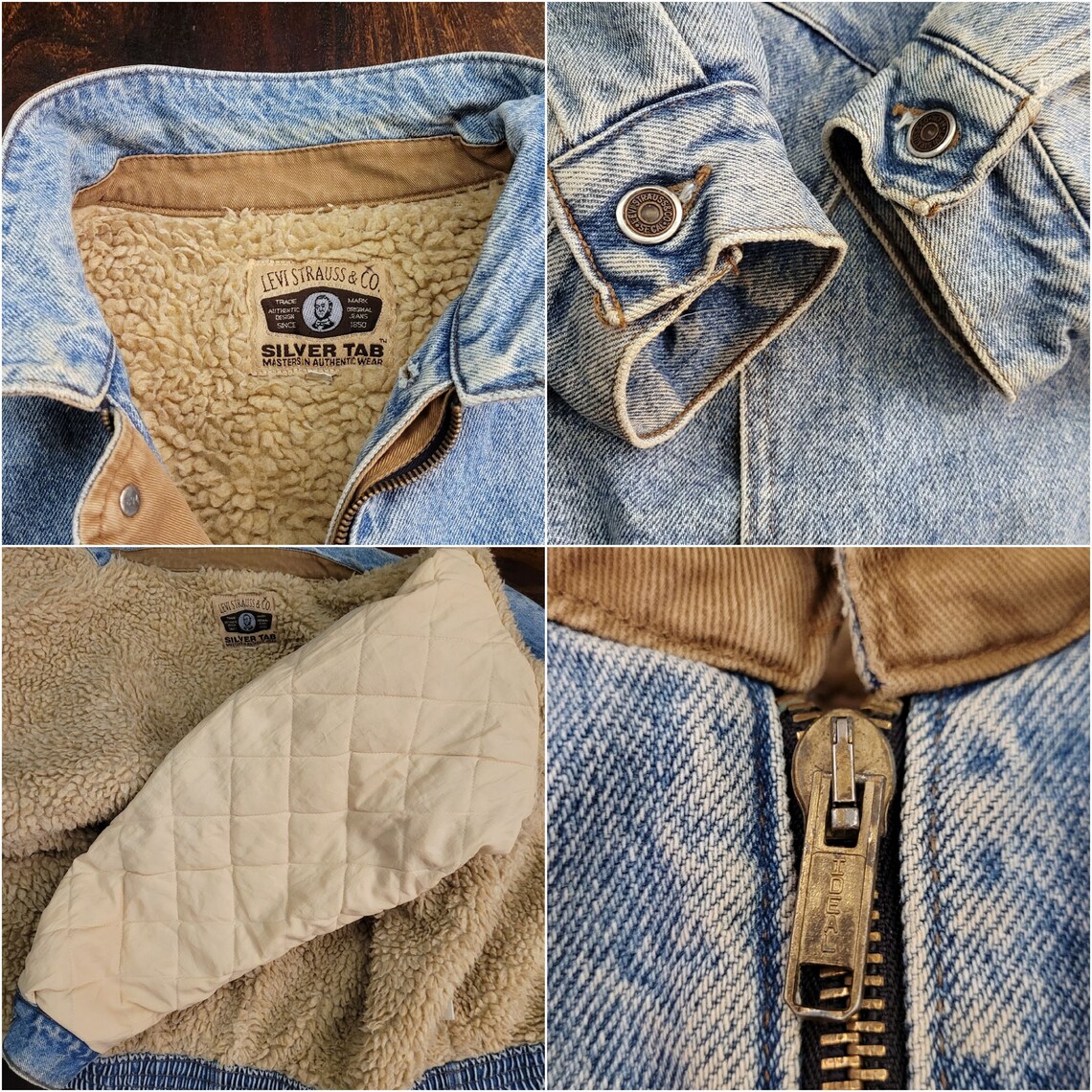 Vintage 80's 90's Rare Levi's Silvertab Sherpa Denim Bomber Jacket - Etsy