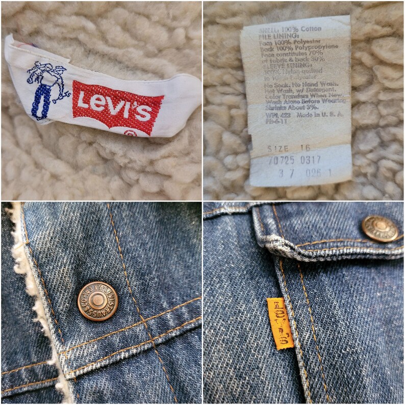 Vintage 70's Levi's Saddleman Tag Orange Tab Sherpa Jacket - Etsy