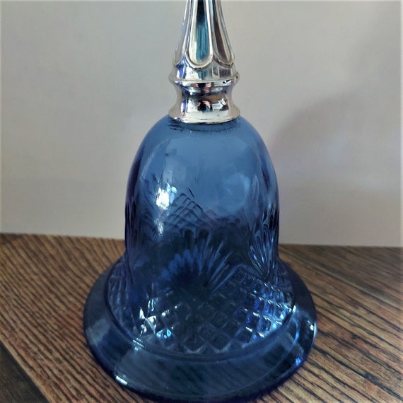 Avon Blue Cobalt Bell Cologne Bottle - Gem