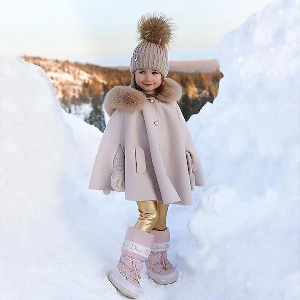 Girls Winter Cape - Etsy