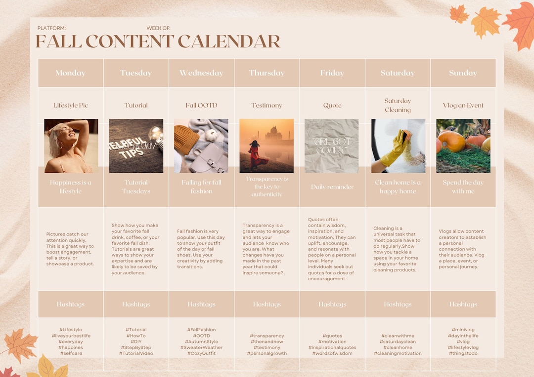 FALL CONTENT IDEAS to Build Your Social Media Community - Etsy