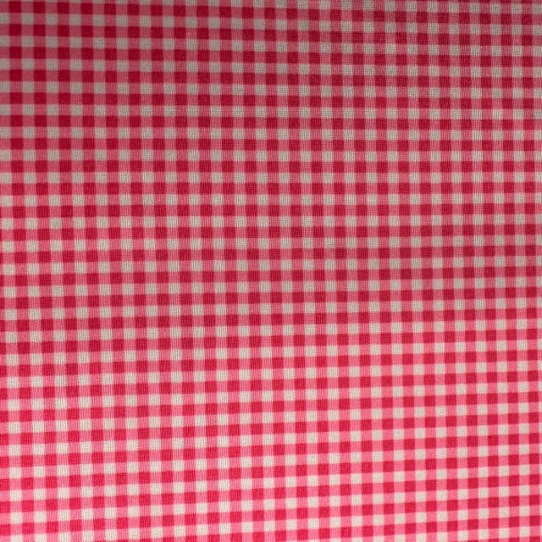 Mini Barbie Plaid Fabric Stretch Poly Spandex Paper Print | Spandex ...