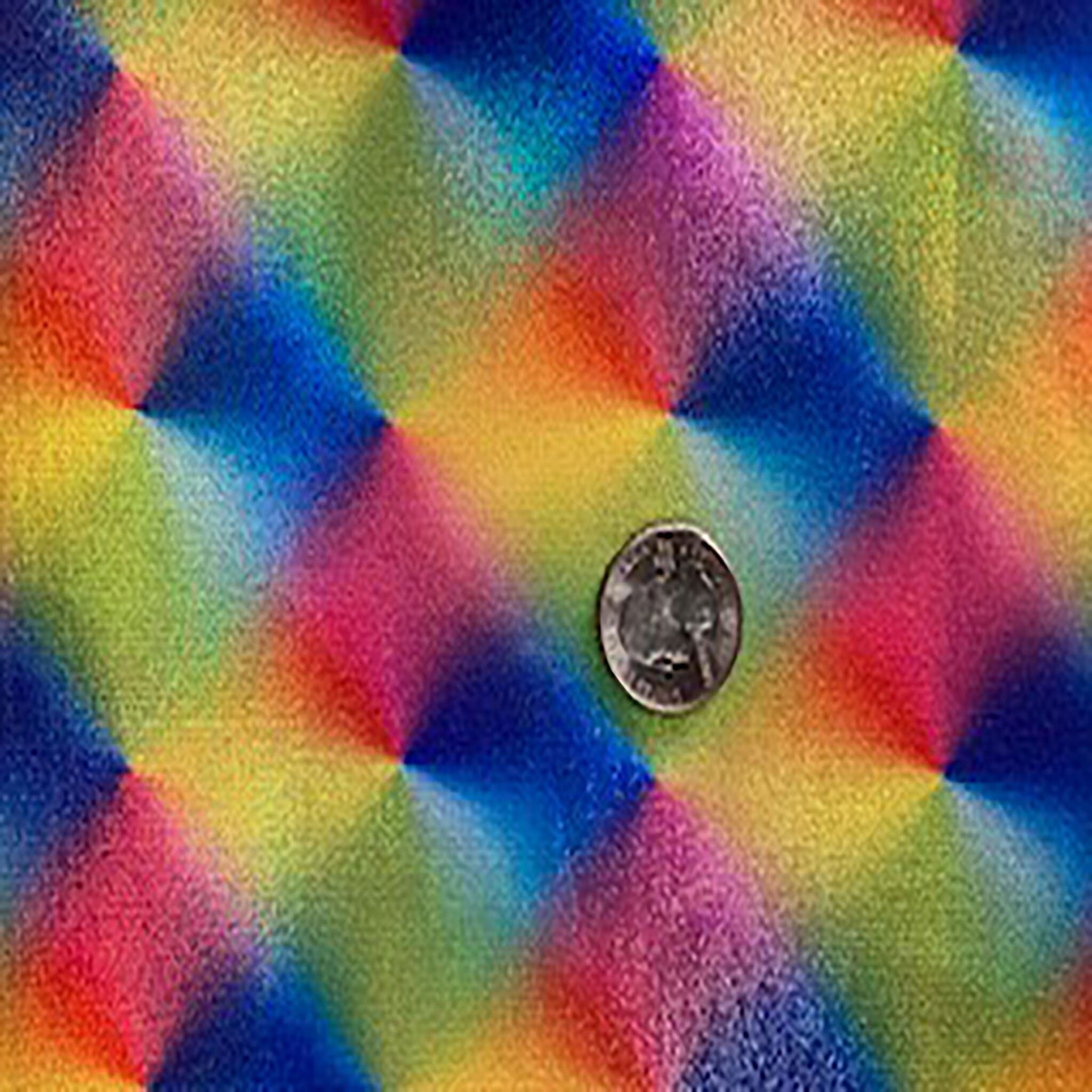 Dazzling Rainbow Diamonds: Stretch Poly Spandex Fabric With Digital ...