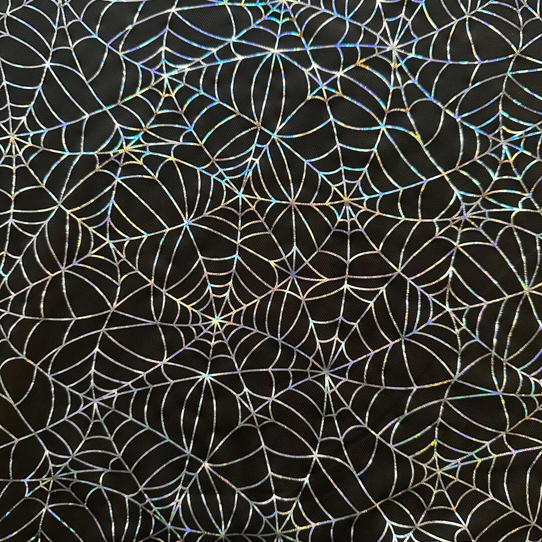 Spider Web Stretchy Mesh Poly Spandex Hologram Fabric | Spandex Palace ...