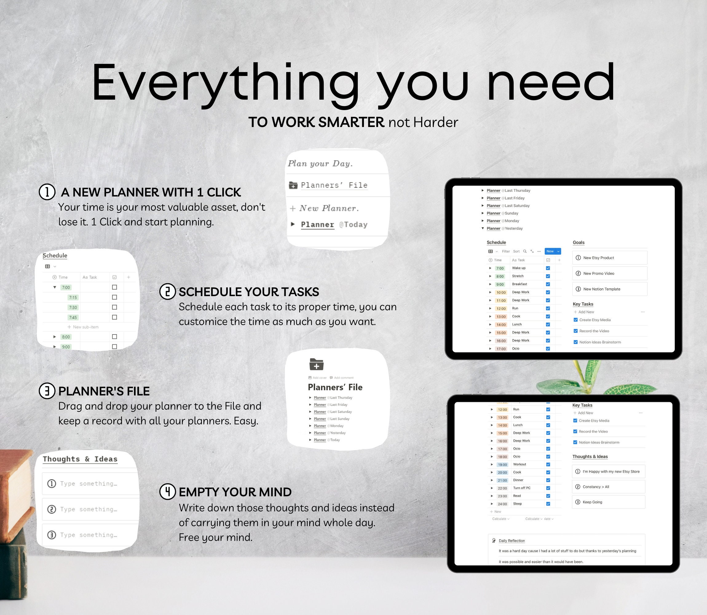 Daily Planner Notion Template, Digital Daily Planner, Plan Your Days ...
