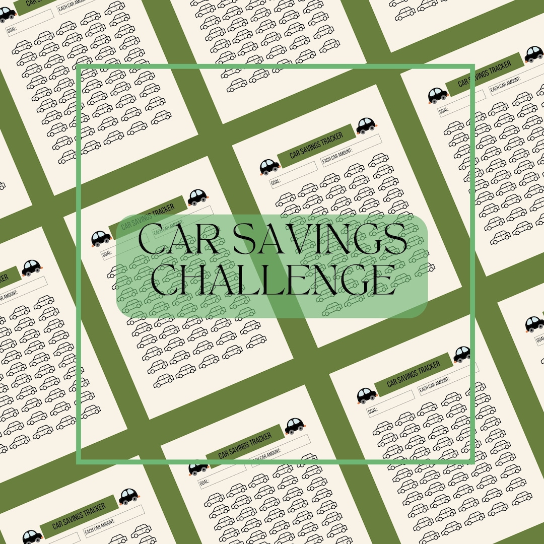 Car Budget Savings Challenge Printable for Car Payment - Etsy