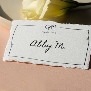 Editable Table Place Cards Template, Hand Drawn Illustrations ...