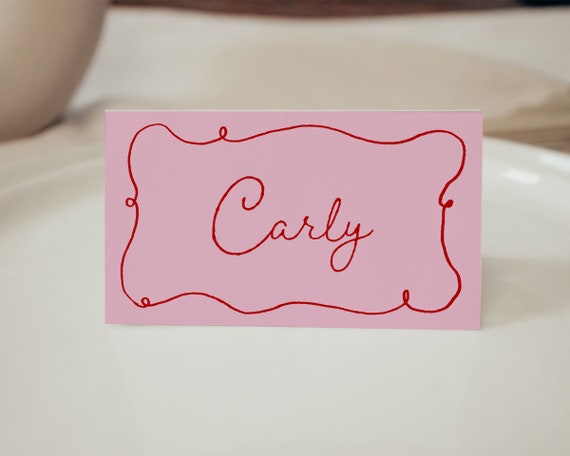 Plantilla Imprimible De Etiquetas Con Nombres Para Mesas Crea