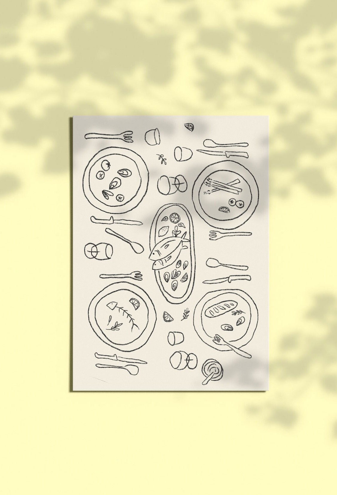 Editable Hand Drawn Menu or Dinner Invite, Scribble Illustration ...