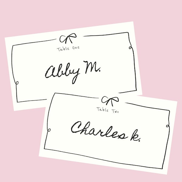 Table Place Cards - Etsy