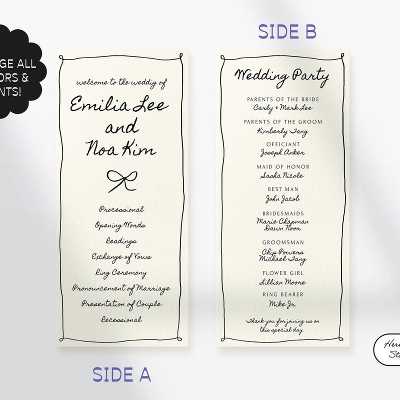Programs With Ribbon - Etsy