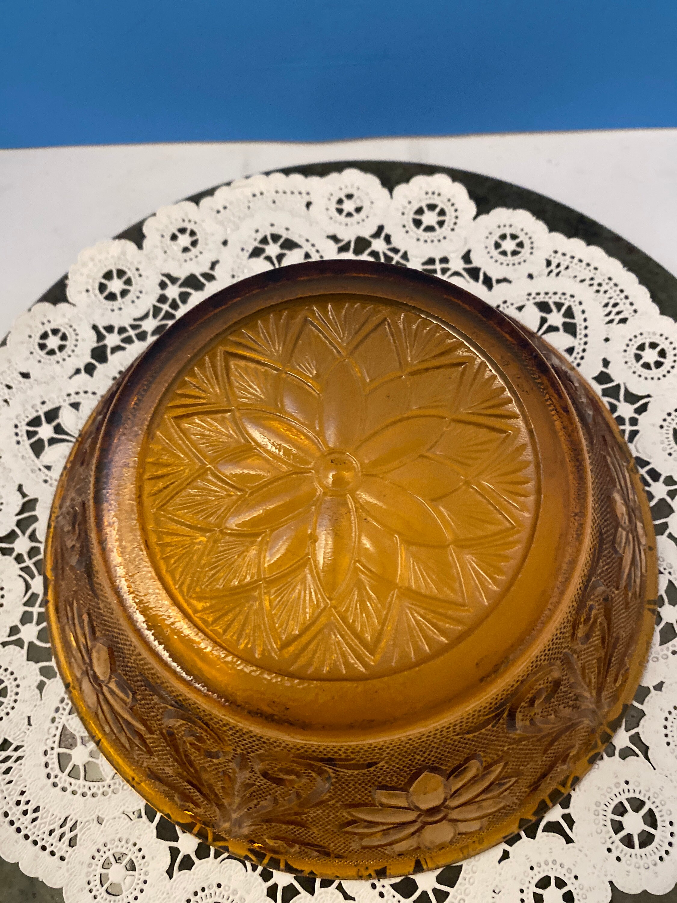 Vintage Tiara Indiana Glass Amber Sandwich Pattern Serving Bowl. - Etsy