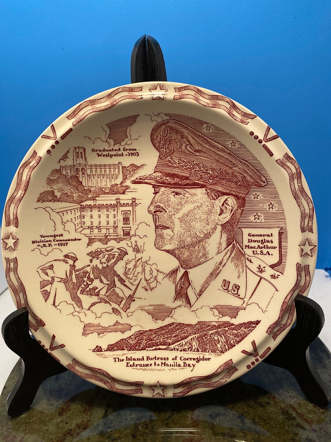 General Douglas Macarthur U. S.A . Commemorative Plate - Etsy