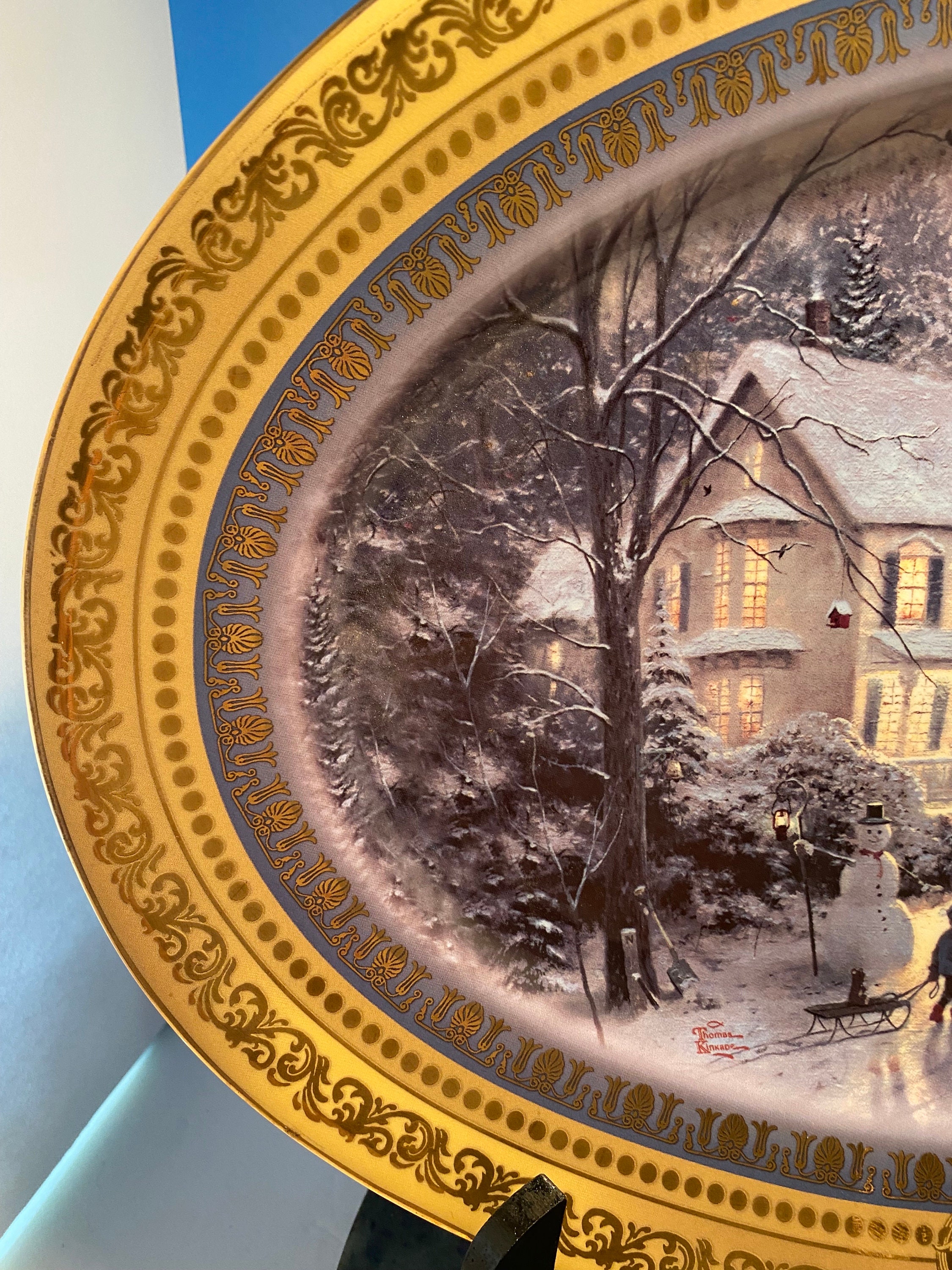 Vintage Thomas Kinkade “ Home for the Holidays” Plate Number A 2527 ...