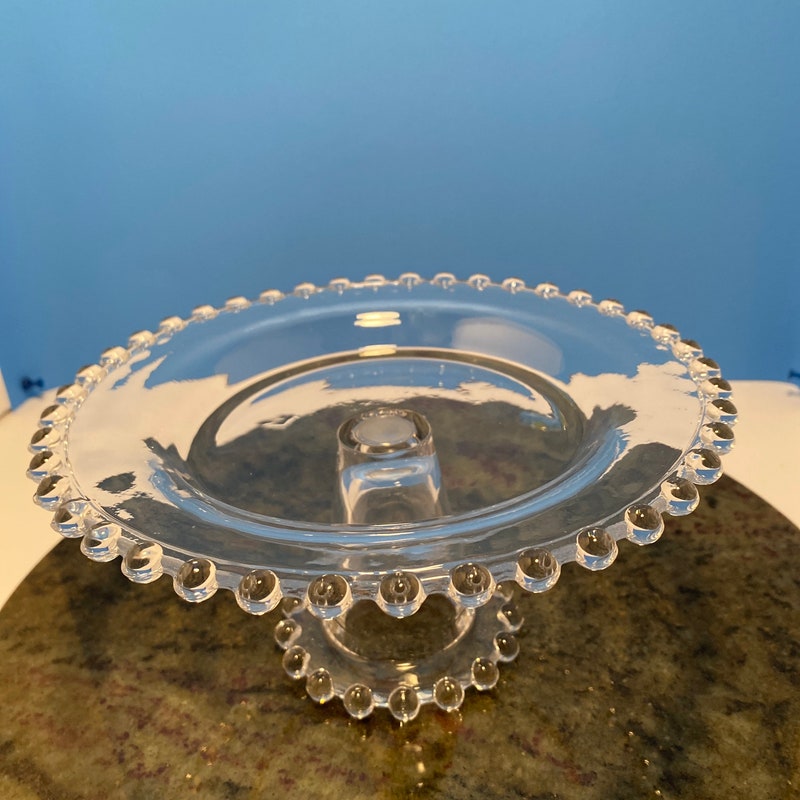 Antique Crystal Cake Plate - Etsy