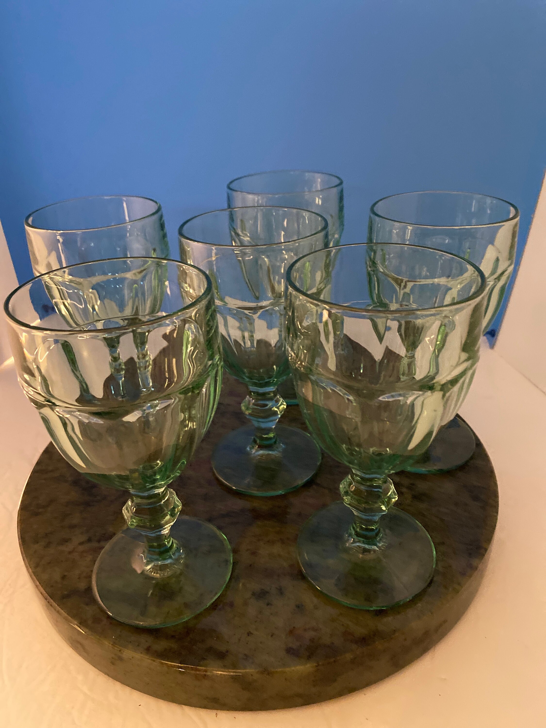Vintage Green Libbey Duratuff Set of 6. Made in the USA - Etsy