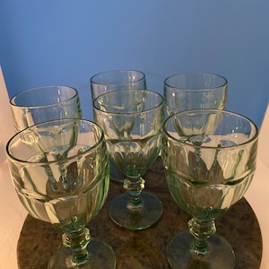 Vintage Green Libbey Duratuff Set of 6. Made in the USA - Etsy