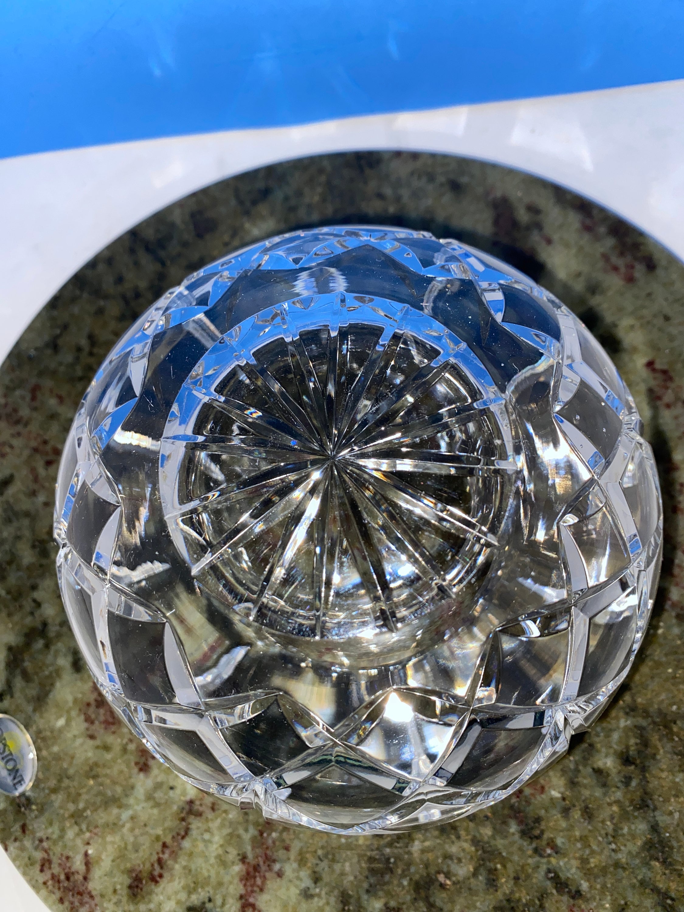 Vintage Crystal Rose Bowl - Etsy