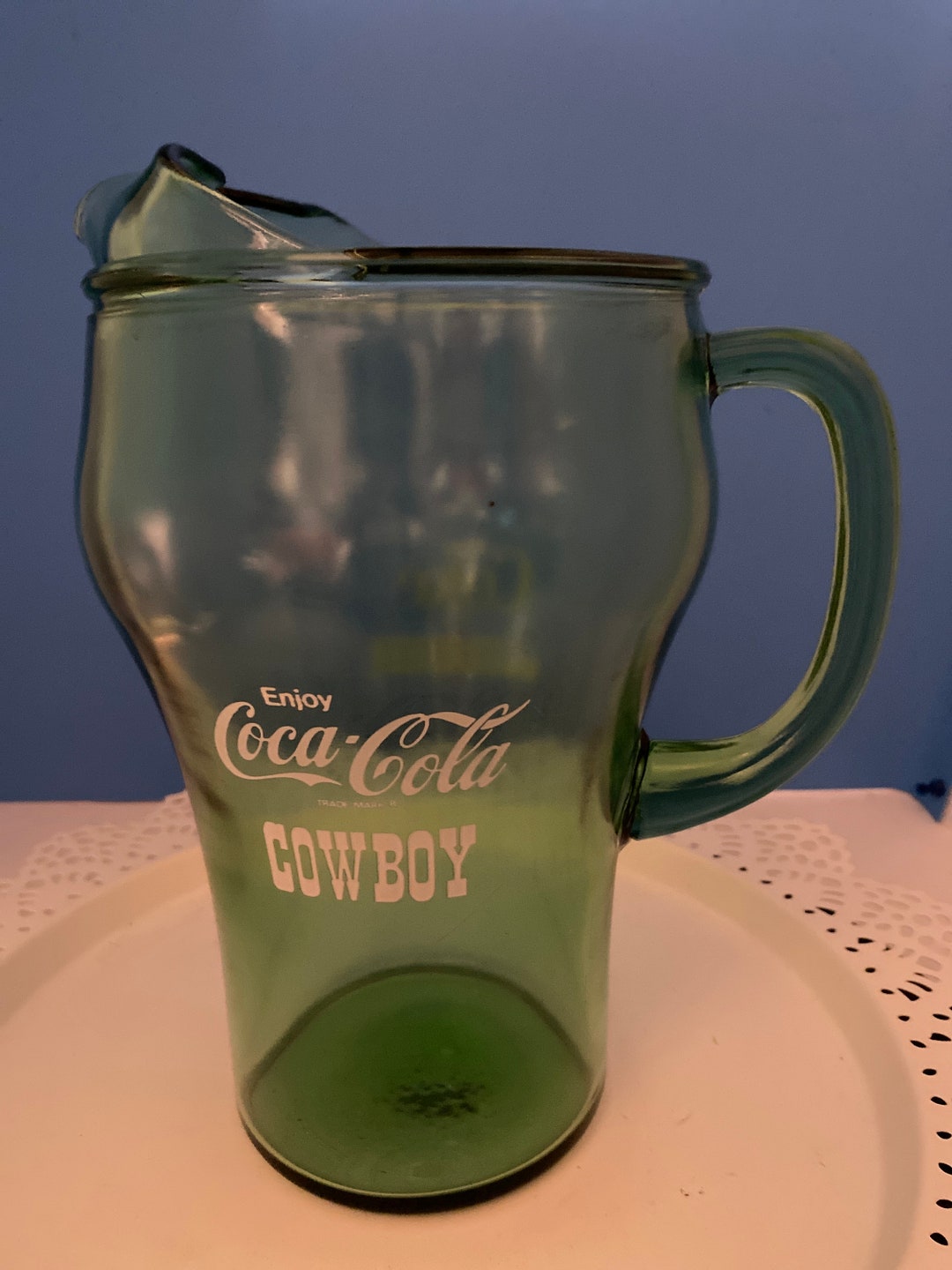 Vintage Green Coca Cola Pitcher - Etsy