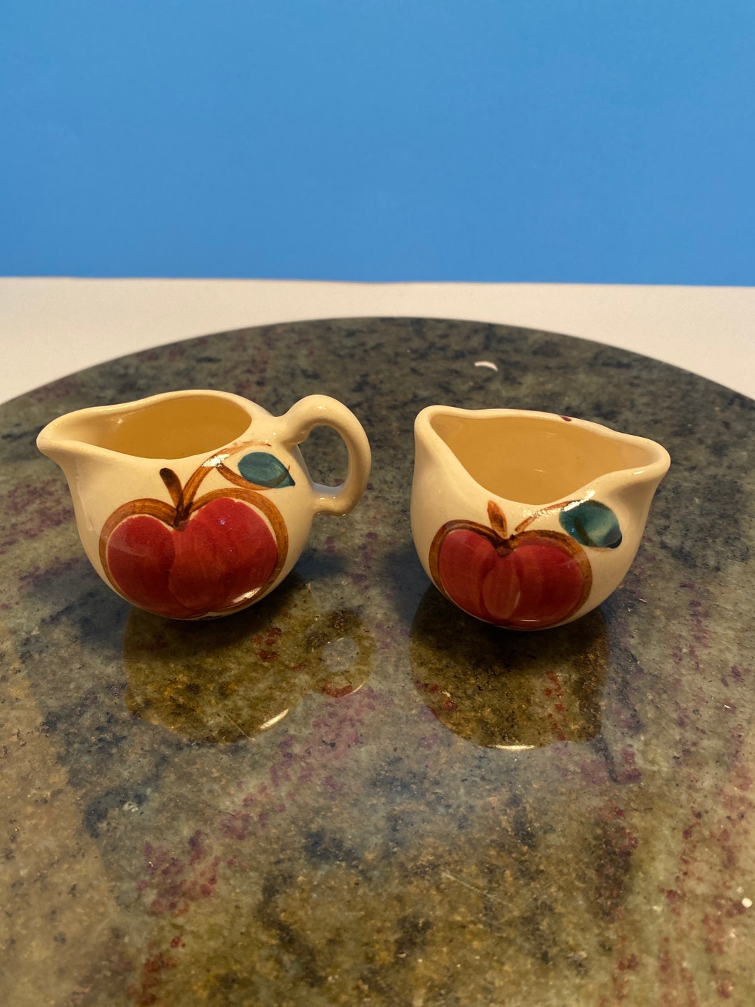 Puritan Pottery Miniature Open Sugar and Creamer 1960s - Etsy