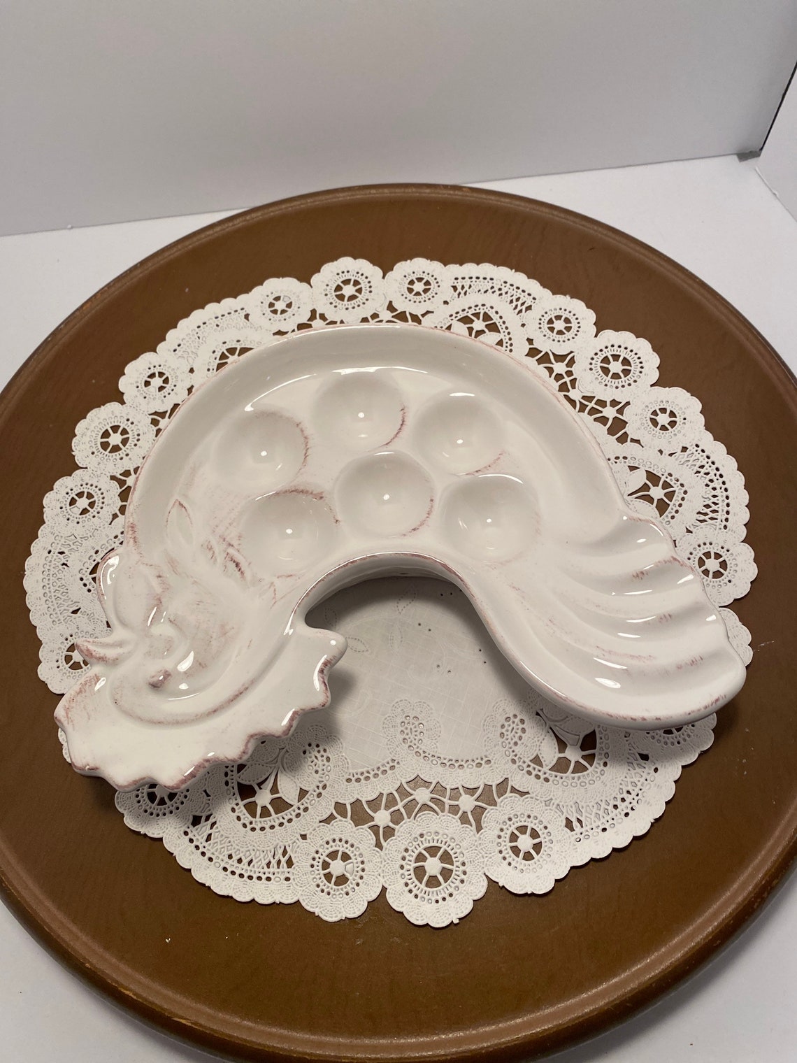 Rooster Spoon Rest or Deviled Egg Dish - Etsy