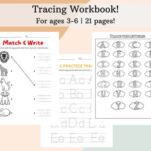 Printable Tracing Workbook | Tracing Worksheets | Letter Tracing ...