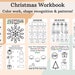 Printable Christmas Workbook | Preschool Workbook | Christmas ...