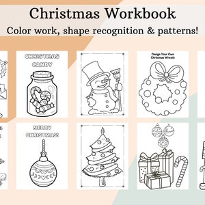Printable Christmas Workbook | Preschool Workbook | Christmas ...