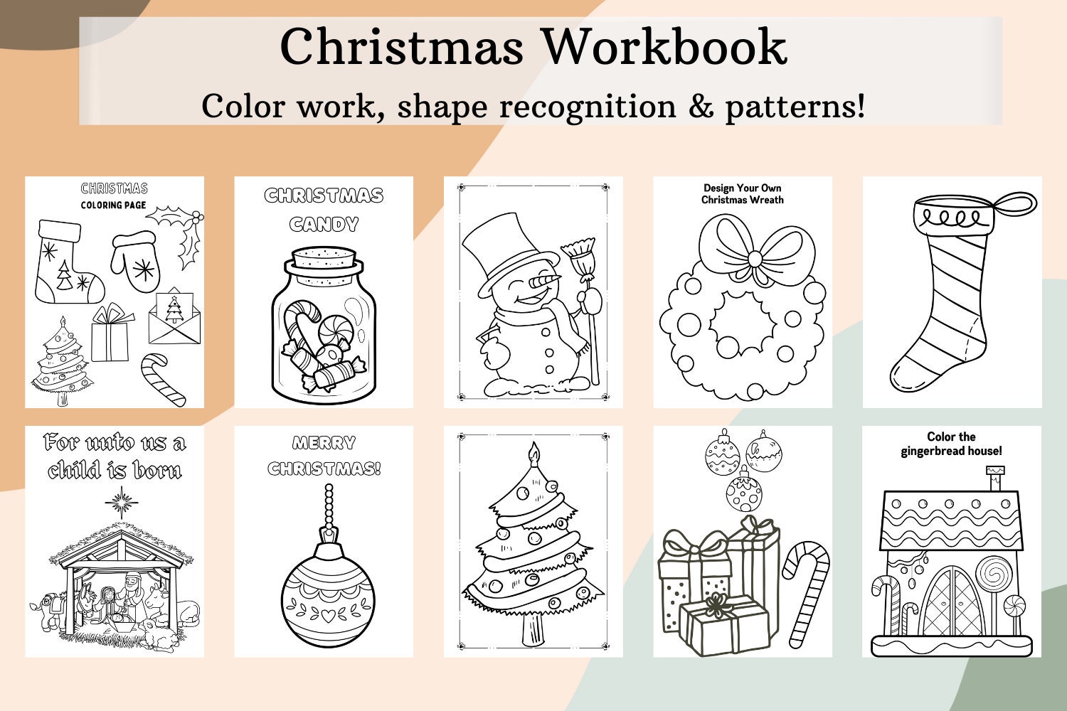 Printable Christmas Workbook Preschool Workbook Christmas Printables ...