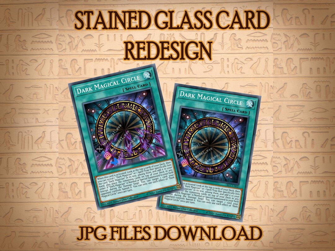 Dark Magical Circle Original Stained Glass Redesign Yu-gi-oh TCG Card ...