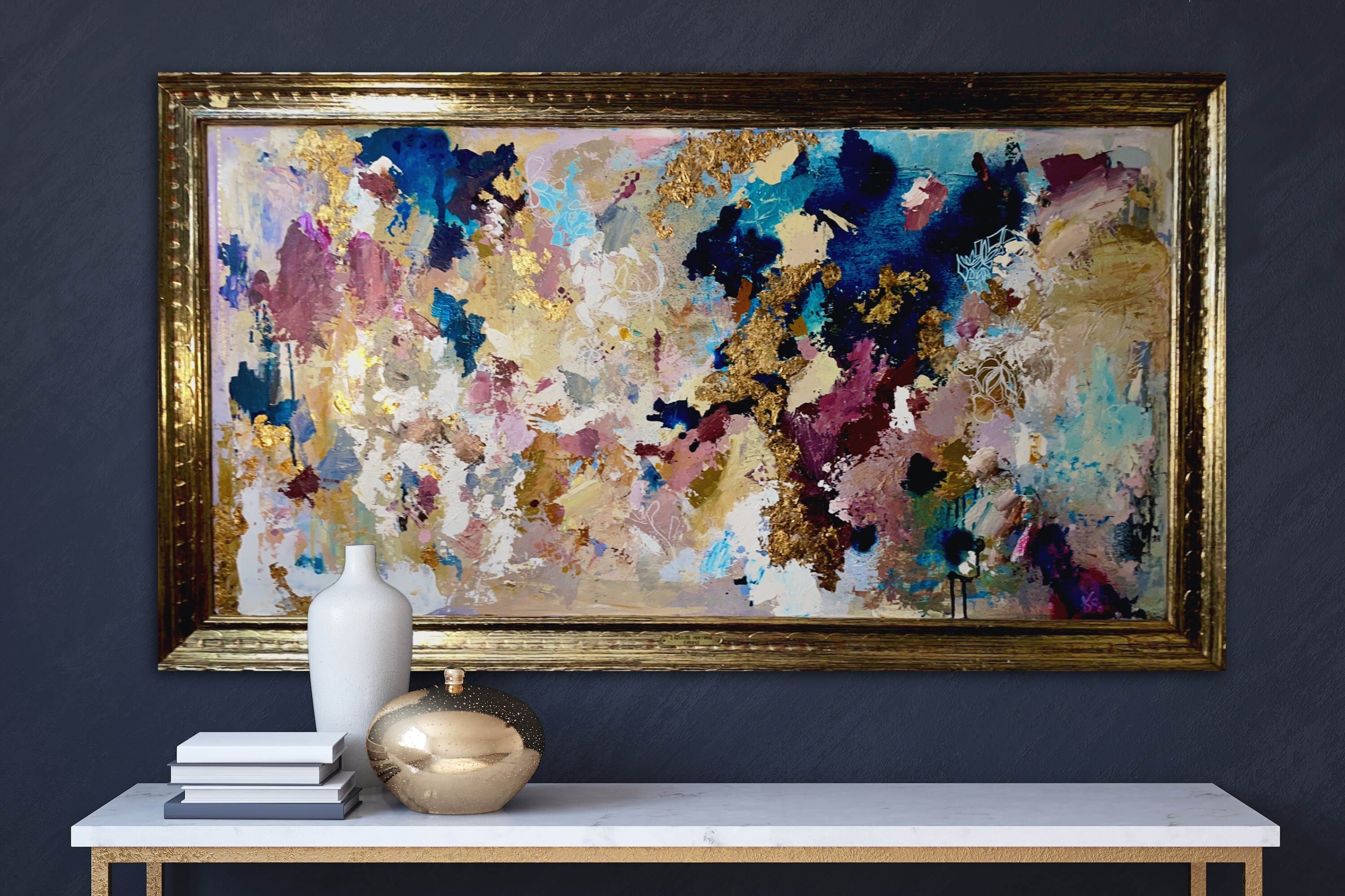The Empyrean Original Abstract Painting in Recycled Gold - Etsy