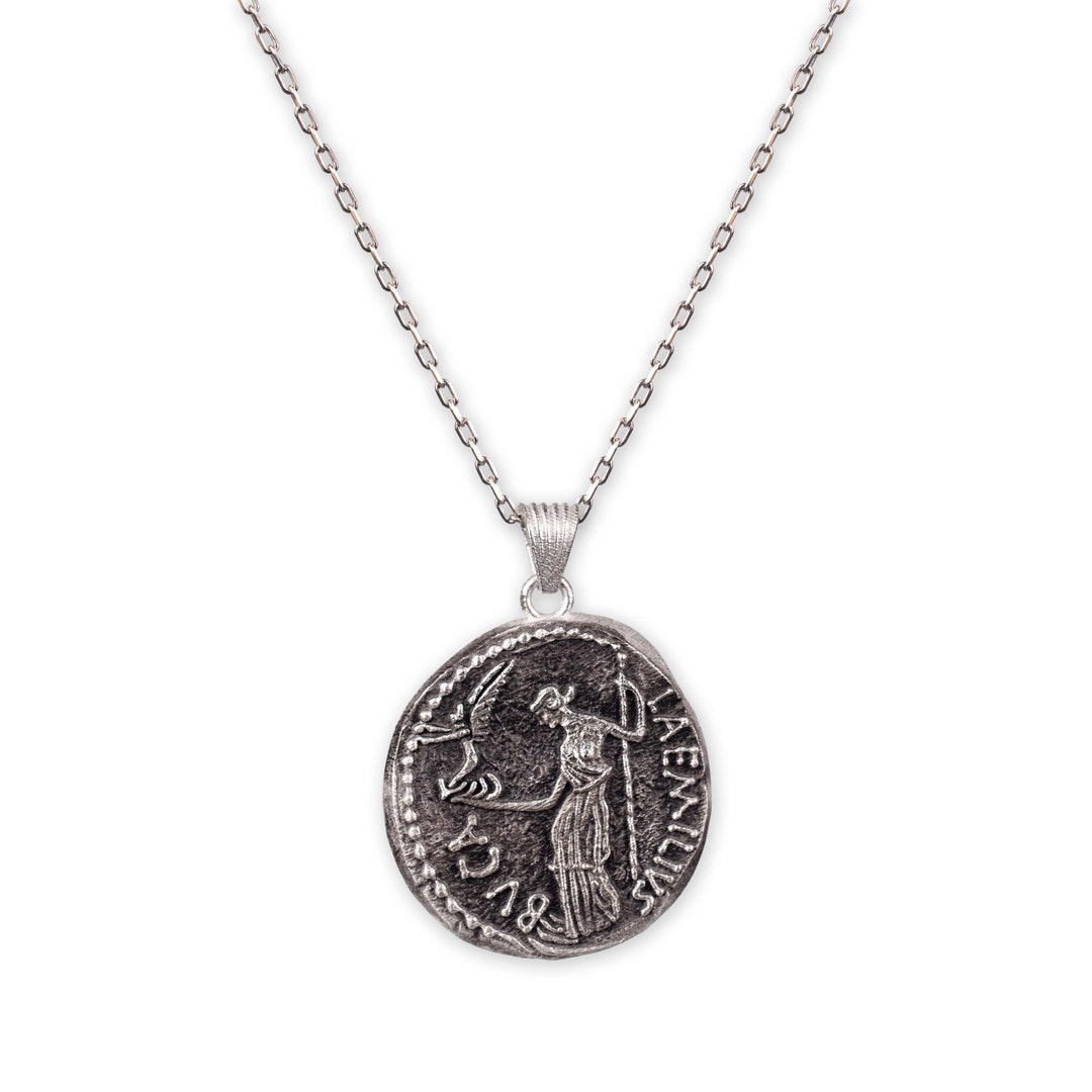 Ancient Style Venus Oxidized Reproduction Coin Pendant, Byzantine ...