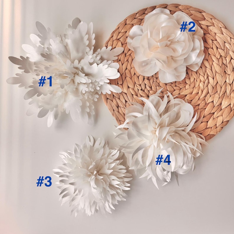 3D Flower Appliques: Handmade Fabric Roses for Crafts, Headbands - Etsy