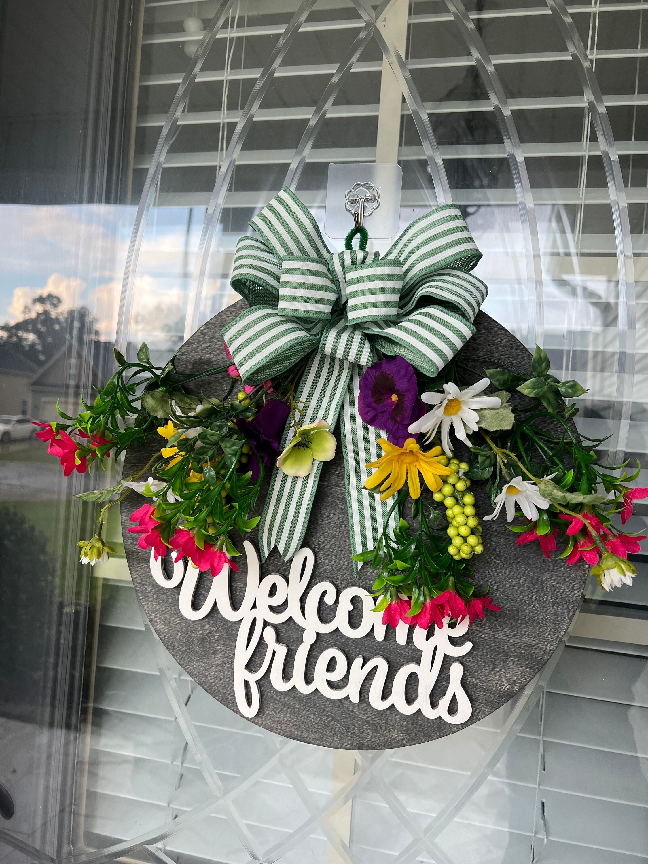 Welcome Friends Door Sign, Door Hanger, Door Decor. - Etsy