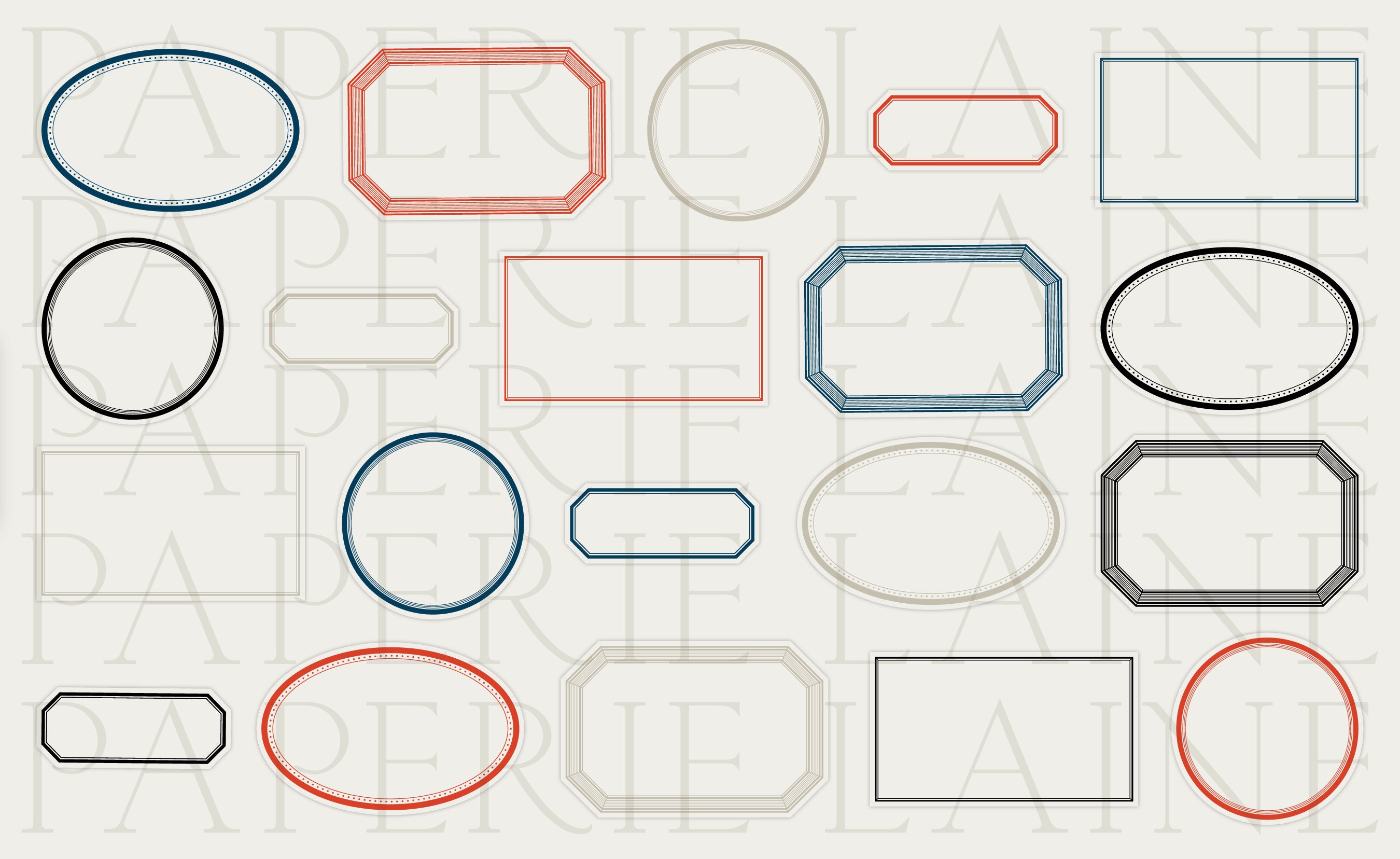 Printable Assortment of 20 Vintage-style Blank Labels / Digital ...