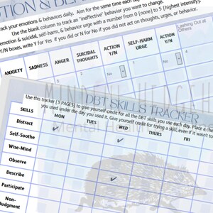 Fillable DBT Skills Tracker Fillable DBT Diary Card Inspired - Etsy UK