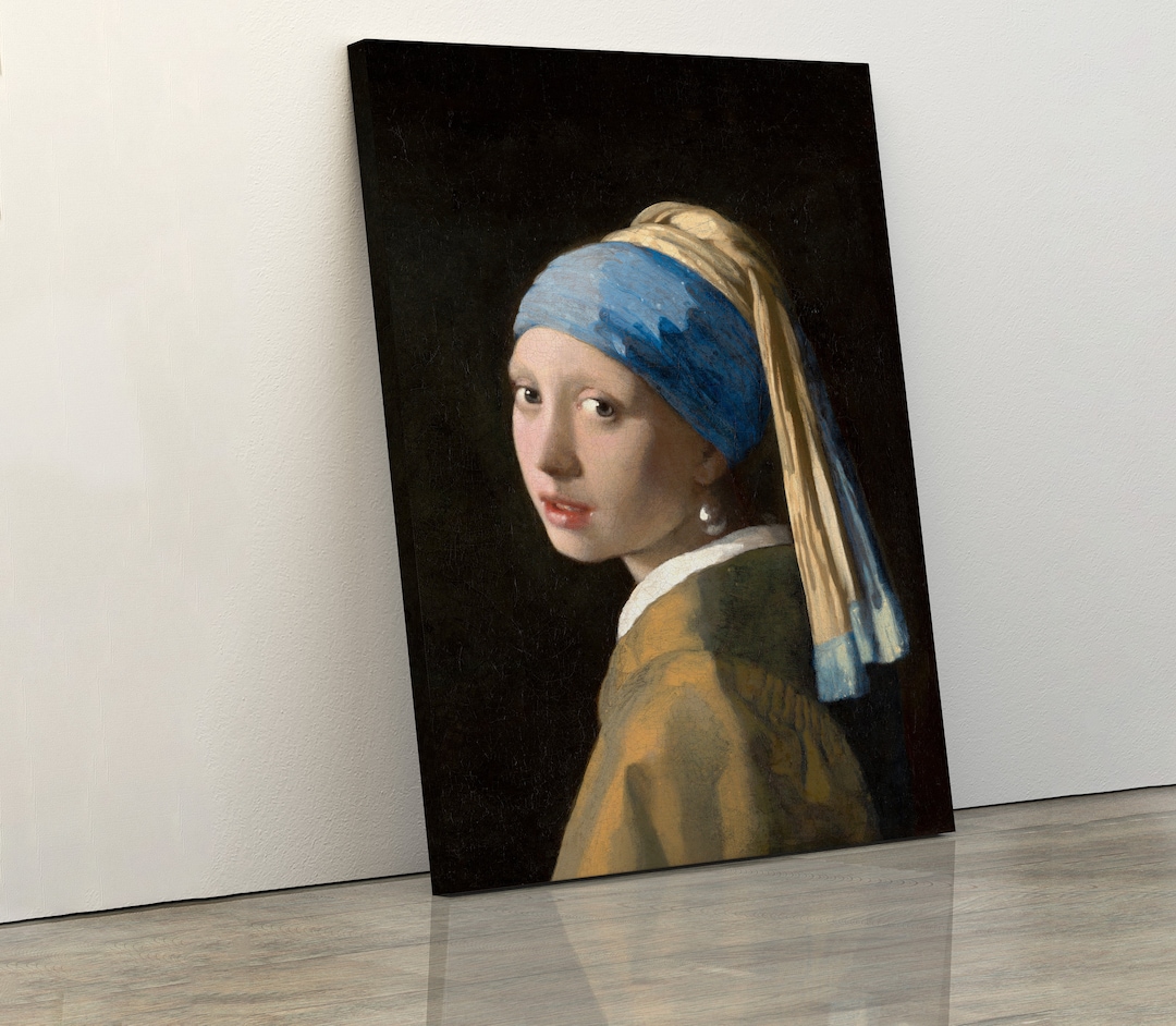 Girl With a Pearl Earring Canvas Print: Vermeer Famous Painting, Ready ...
