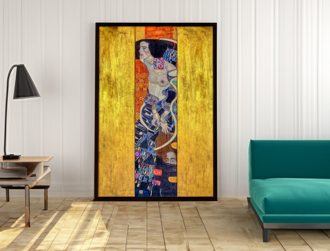 Gustav Klimt Judith Ii Famous Painting Printed on Canvas - Wall Canvas Art Print READY TO HANG ...