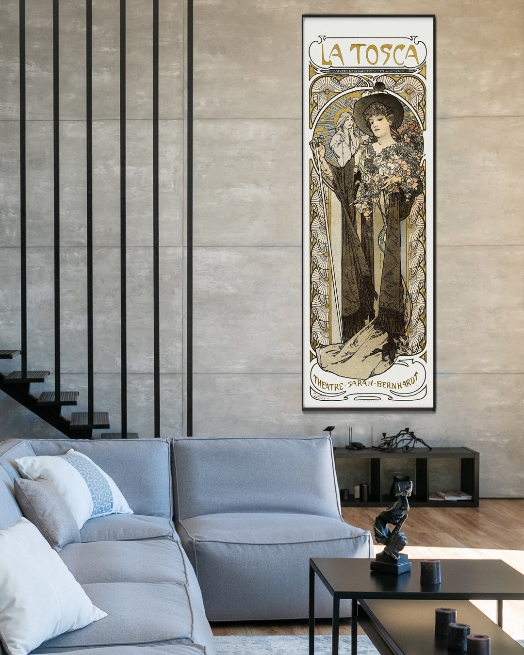 Vintage Poster on Canvas La Tosca, Sarah Bernhardt by Alphonse Maria ...