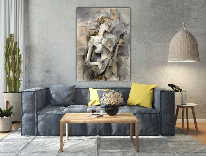 Pablo Picasso Girl With a Mandolin Famous Painting on - Etsy