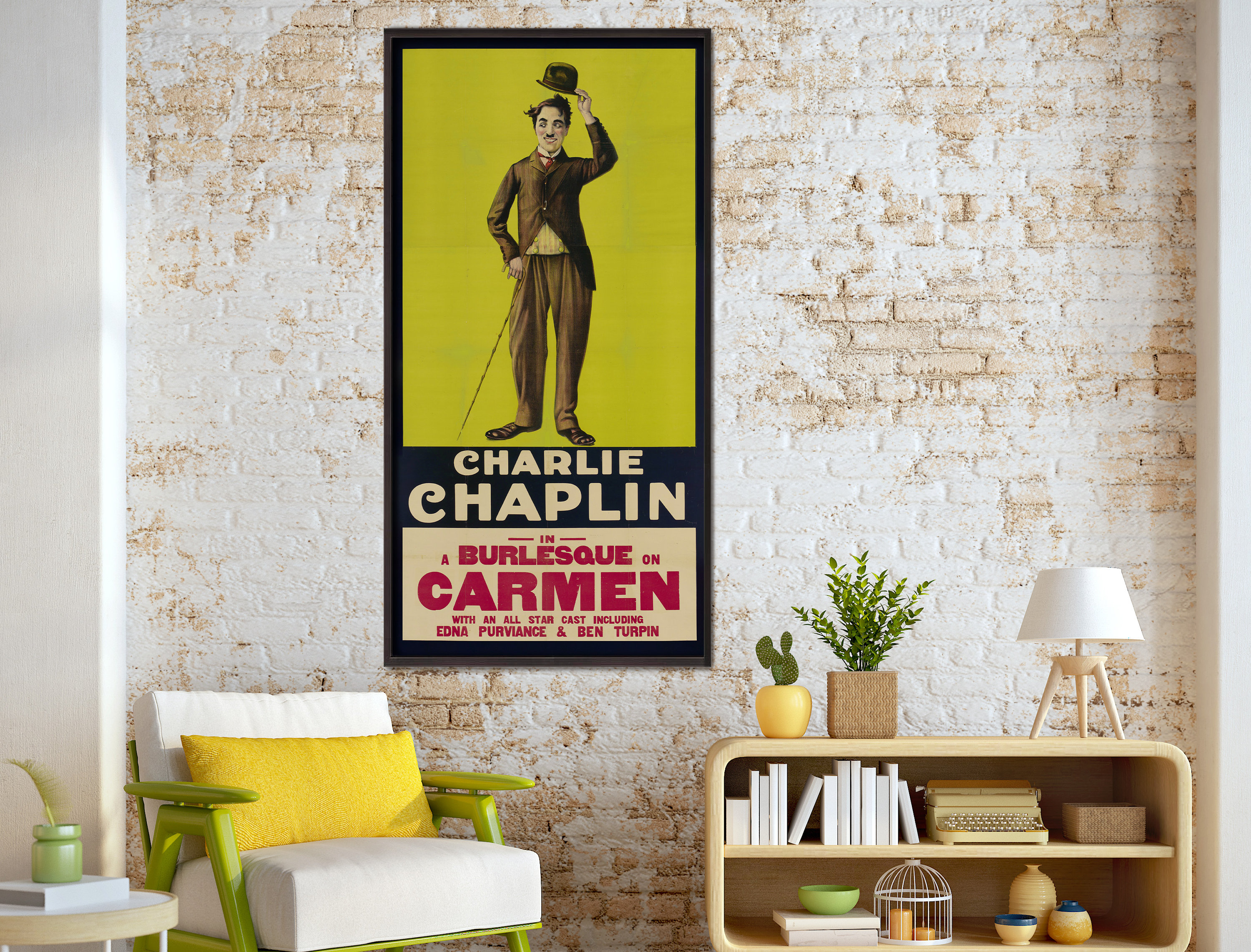 Charlie Chaplin's Famous Vintage Poster From Berkshire Poster Company ...