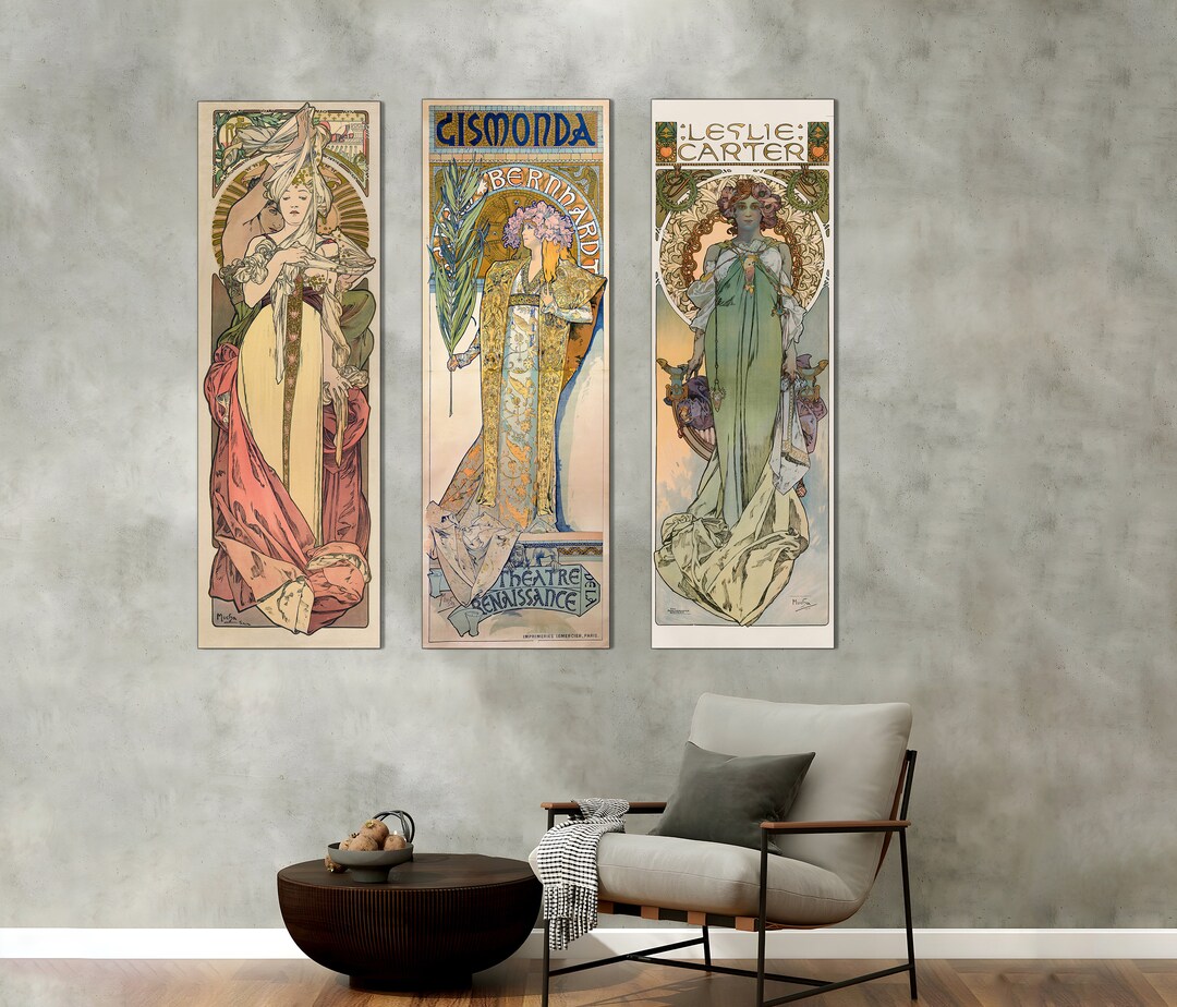 Alphonse Mucha Famous Posters on Canvas Leslie Carter - Gismonda ...