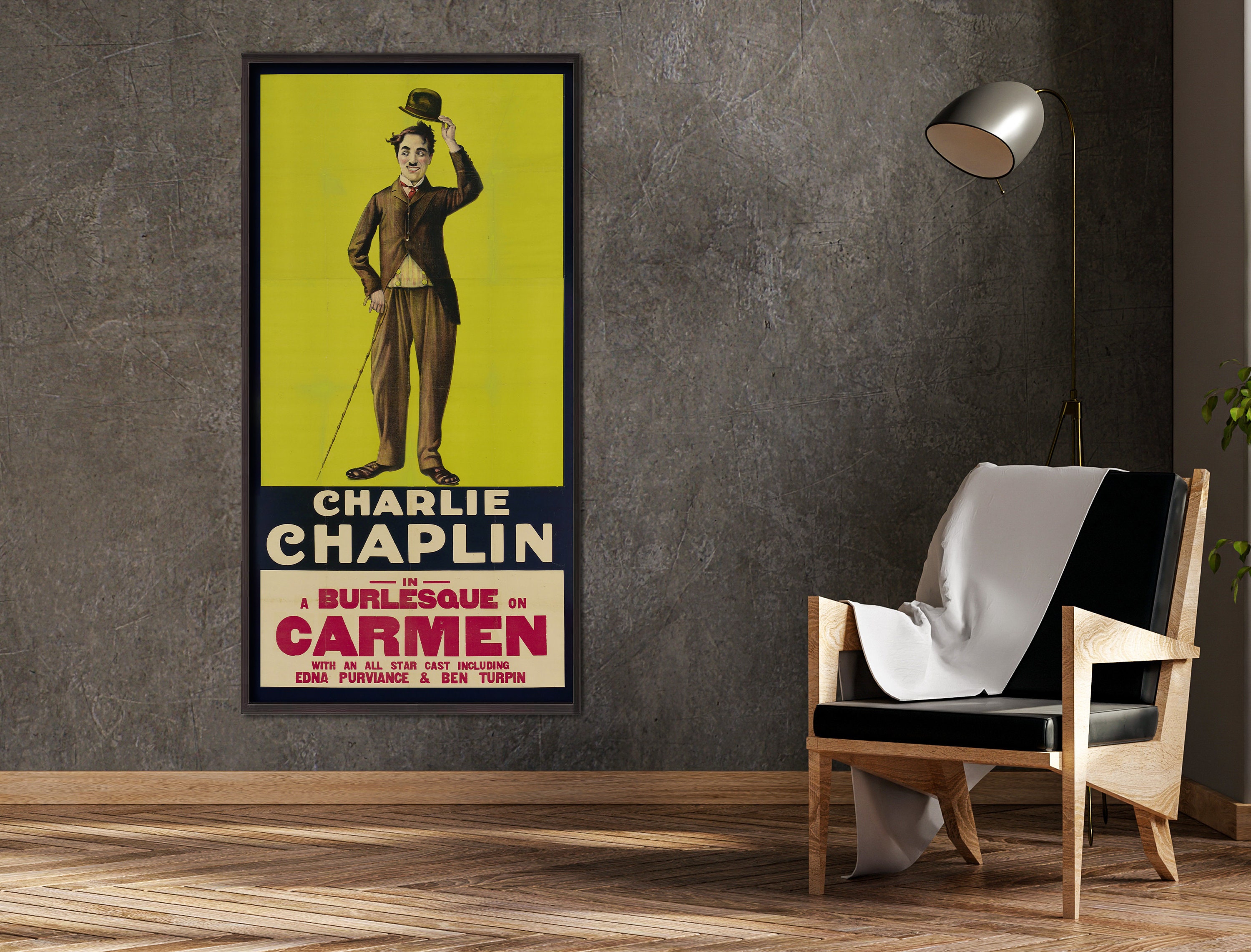 Charlie Chaplin's Famous Vintage Poster From Berkshire Poster Company ...