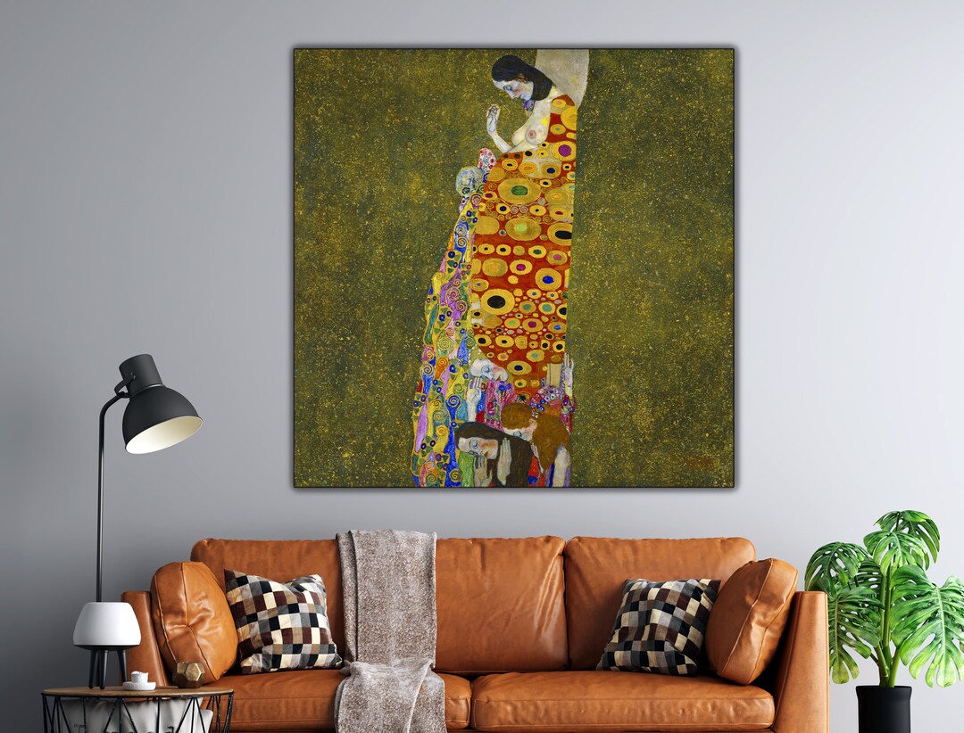 Gustav Klimt's Hope Ii Famous Painting Wall Art Canvas Art Print READY ...