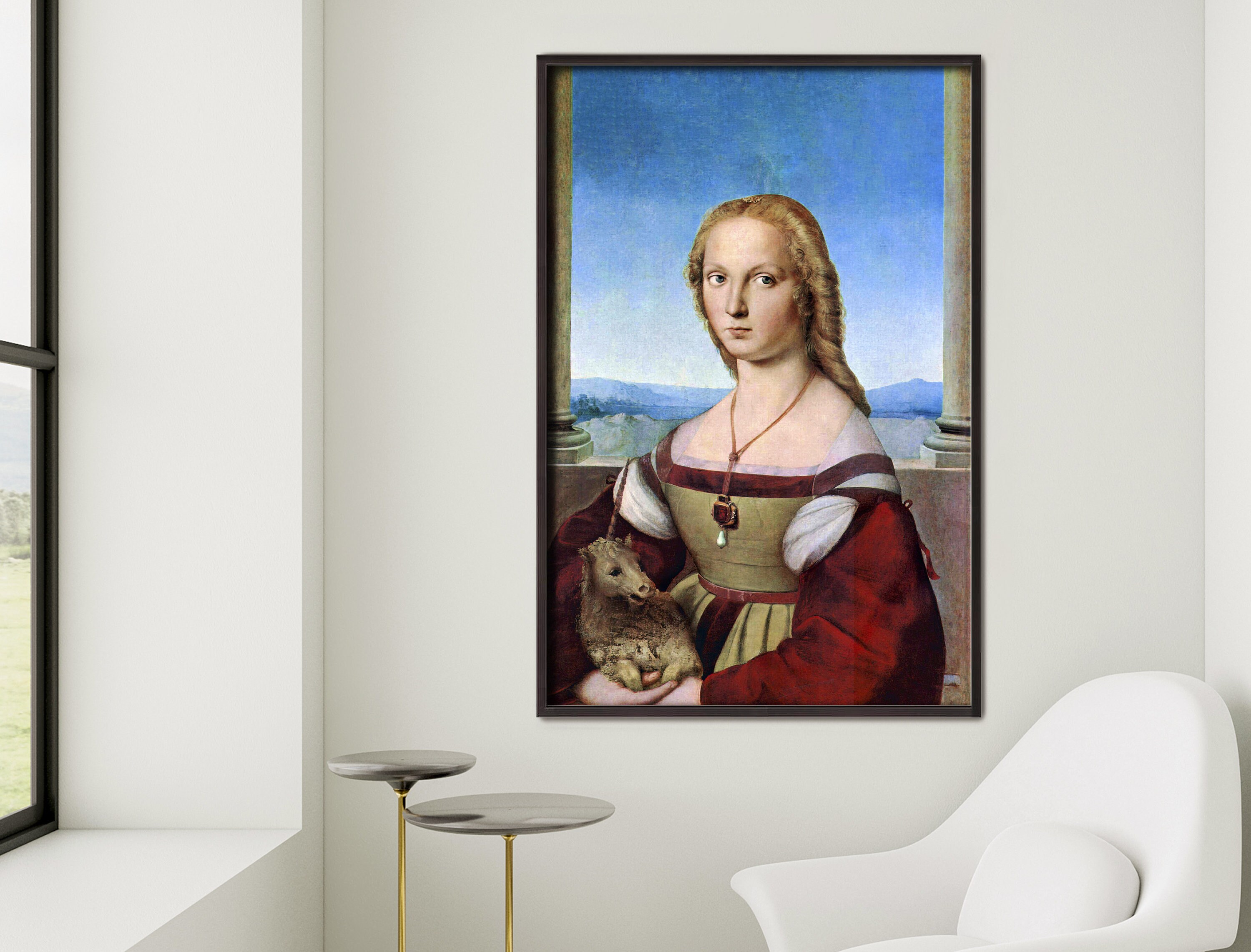 Raphael's Young Woman With Unicorn dame Mit Dem Einhorn 1506 Famous ...