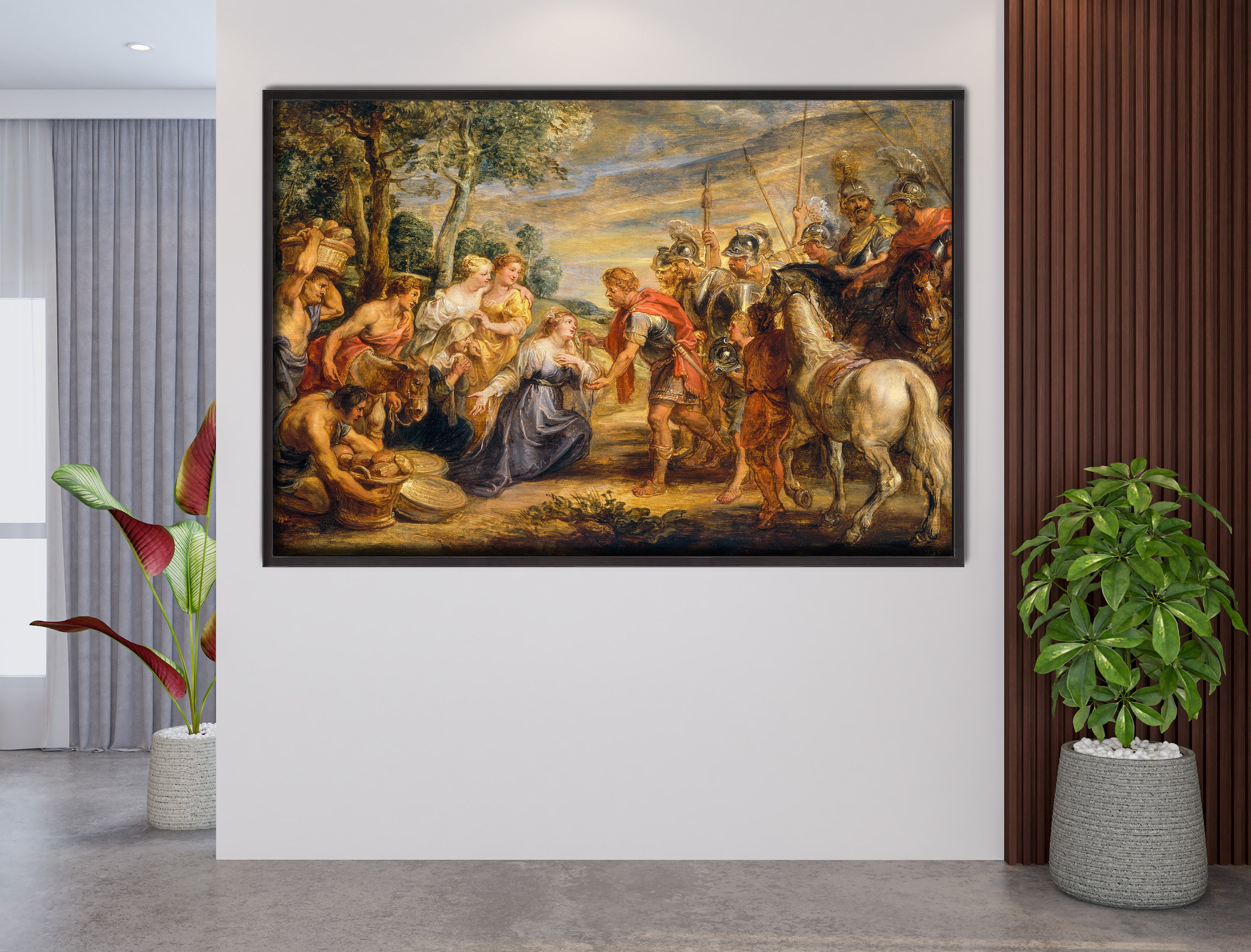 Sir Peter Paul Rubens the Meeting of David and Abigail Painting High-quality Canvas Print ...