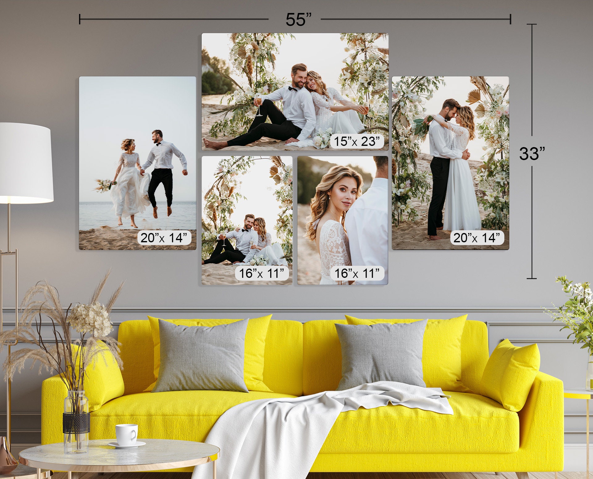 Canvas Photo Wall Arrangement Examples