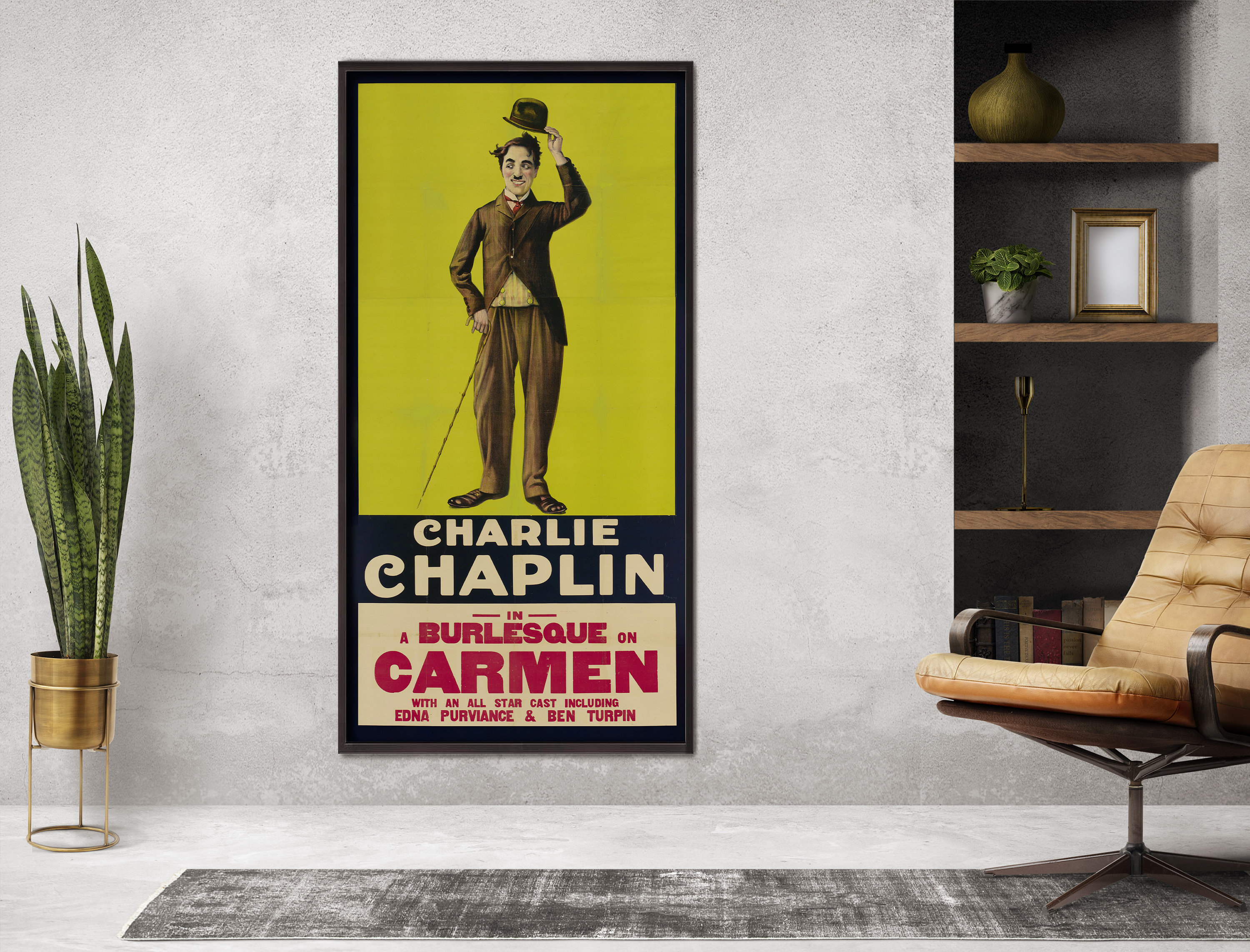Charlie Chaplin's Famous Vintage Poster From Berkshire Poster Company ...