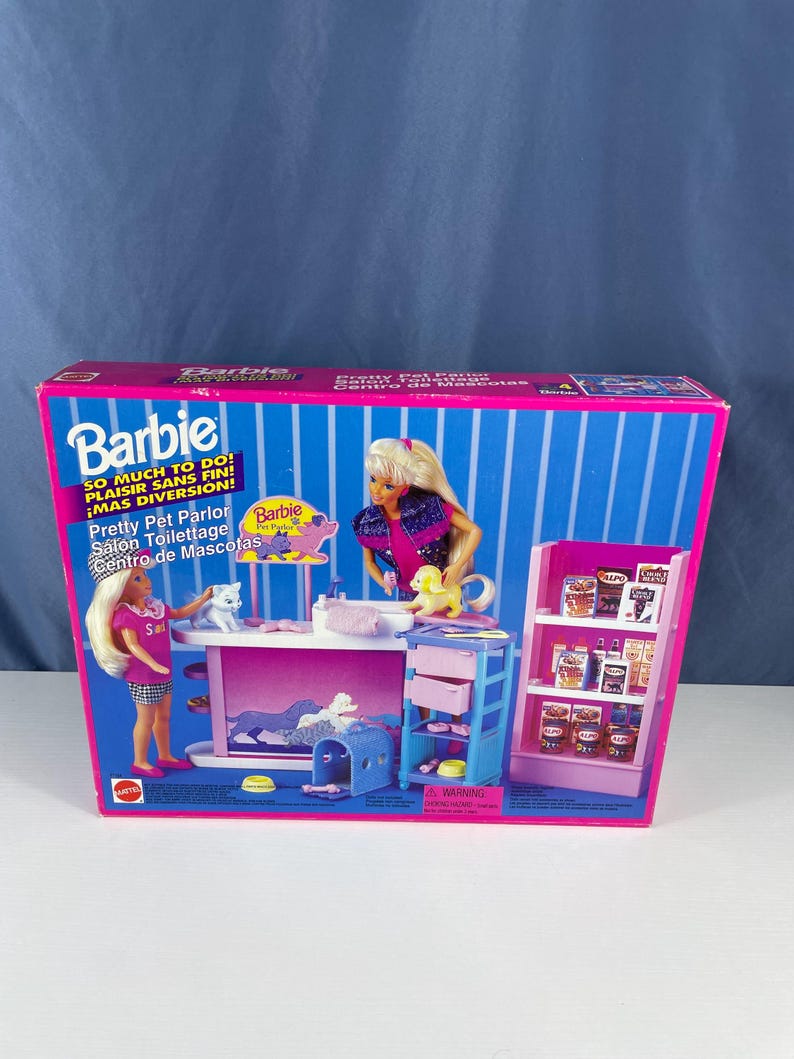 Vintage 1994 Mattel BARBIE Pretty Pet Parlor Playset 67154 NEW - Etsy
